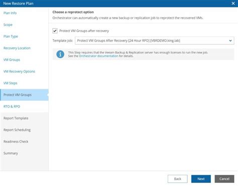 Veeam Disaster Recovery Orchestrator Restore Plans VMiss Net