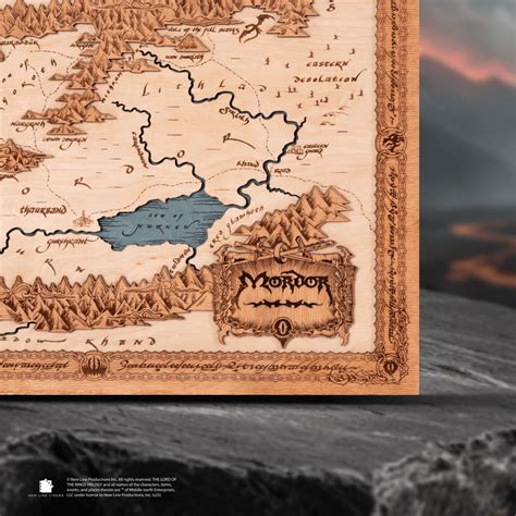 Mordor 3d Wood Map Dark Middle Earth Wall Art Zewood