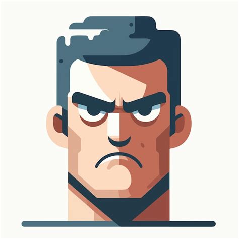 Premium Vector Vector Image Of An Angry Mans Expression