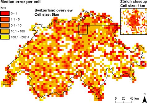 Median Error Per Cell In Switzerland Download Scientific Diagram
