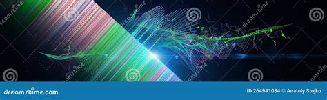 Abstract Background Contain Color Grid In Web With Blurred Lines Technology 3d Wireframe