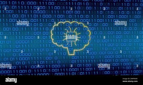 Image Of Ai Data Processing Over Binary Coding Stock Photo Alamy