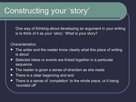 Developing An Argument Ppt