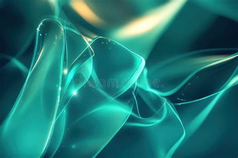 Flowing Abstract Shapes Create Mesmerizing Patterns In Turquoise And