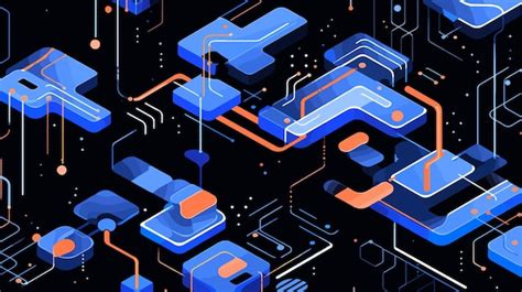 A Colorful Abstract Illustration Of A Digital Art Premium Ai