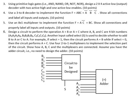 Solved 3 Using Primitive Logic Gates Ie And Nand Or