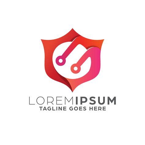 Shield Tech Logo Design Template 14797390 Vector Art At Vecteezy