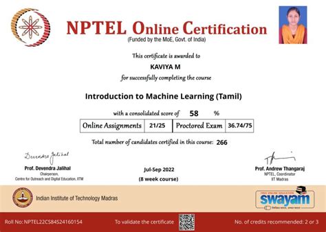 Kaviya M On Linkedin Nptel Machinelearning