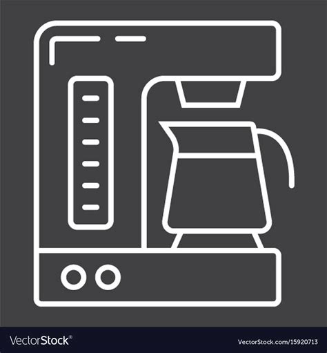 Coffee Maker Line Icon Kitchen And Appliance Vector Image
