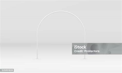 흰색 3d 곡선 열 반원 프레임 최소 장식 요소 현실적인 벡터 일러스트 레이 션 보여주기에 대한 스톡 벡터 아트 및 기타 이미지 보여주기 아치 건축적 특징 3차원
