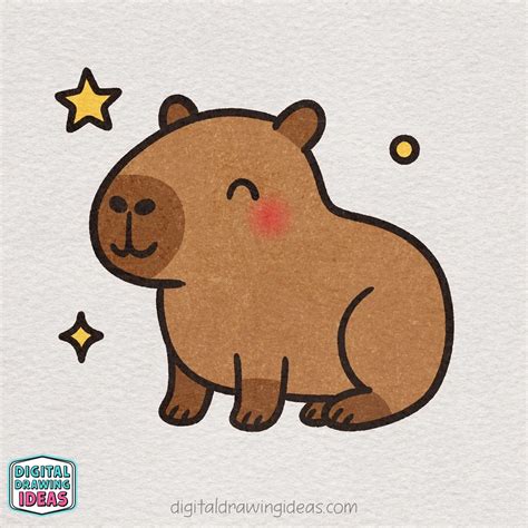 How To Draw A Capybara Digital Drawing Ideas