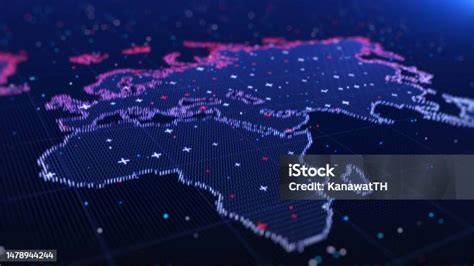 위치 표시 기술이 있는 지도 와이어프레임 디지털 추상 배경 글로벌 네트워크 연결 3d 렌더링 가상현실에 대한 스톡 사진 및 기타 이미지 Istock