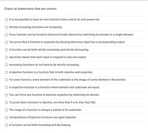 Solved Check All Statements That Are Correct It Is Not Chegg Com