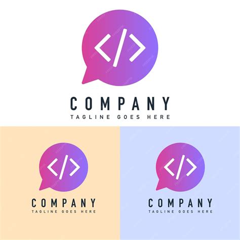 Premium Vector Coder Logo Template Business Corporate Sign Vector Digital Code Logo Coding