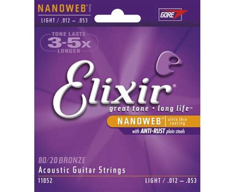Elixir Nanoweb Light 12 53 Cordes Pour Guitare Acoustique And Electro Hurricanemusic Fr