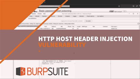 host header injection vulnerability password reset poisoning burp
