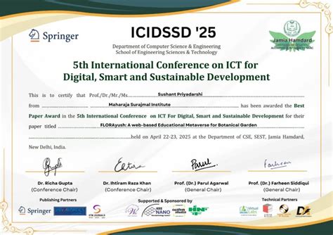 We Won The 𝗕𝗲𝘀𝘁 𝗣𝗮𝗽𝗲𝗿 𝗔𝘄𝗮𝗿𝗱 At The 5th International Conference On Ict