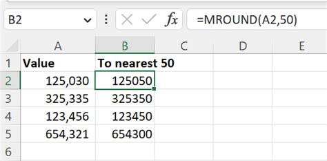 microsoft excel rounding to the nearest 50 ifonlyidknownthat