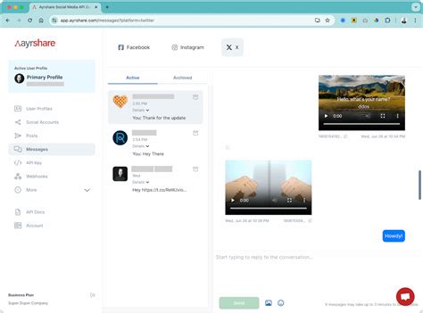 Ayrshare Messaging Api For Facebook Instagram And Xtwitter