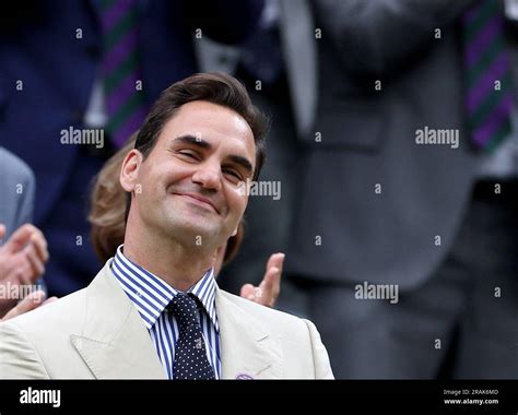 London Britain 4th July 2023 Roger Federer Is Seen At Centre Court