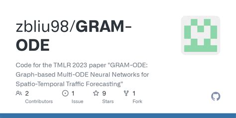 Github Zbliu98gram Ode Code For The Tmlr 2023 Paper Gram Ode