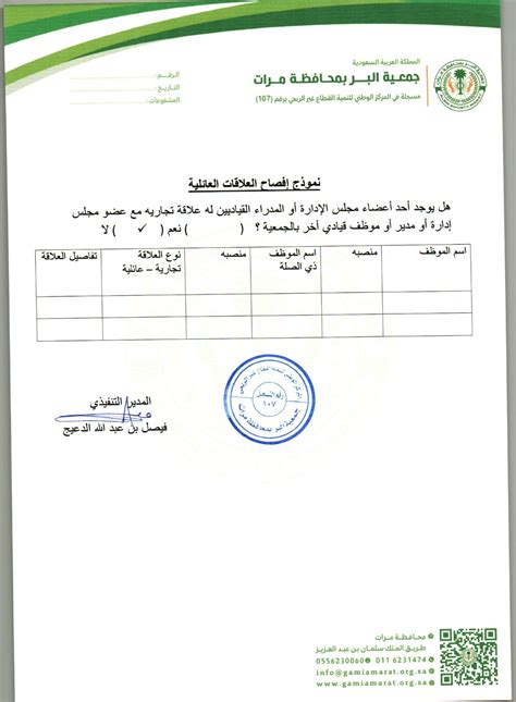 افصاح العلاقات العائلية جمعية البر بمحافظة مرات