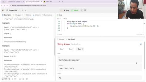 Day 297 Morning 30 Substring With Concatenation Of All Words Youtube