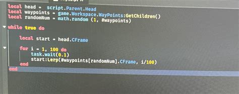 Issues With Lerping To Multiple Random Waypoints Rrobloxhelp