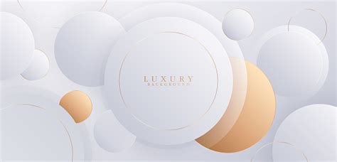 추상적인 고급 화이트와 골드 원은 그림자 장식으로 배경을 형성합니다 3d 레이어 벡터입니다 부드럽고 깨끗한 미묘한 그래픽 모던한 우아한 겹치는 기하학적 원 모양 텍스처