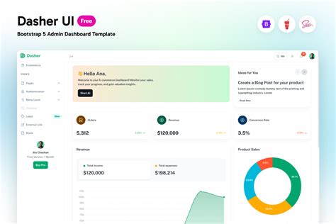 Free Bootstrap 5 Admin Dashboard Template Dash Ui Codescandy