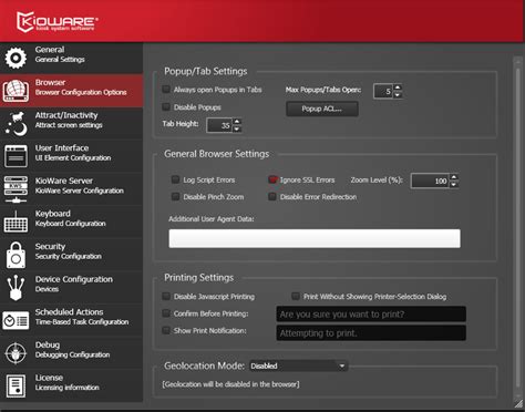 Secure Browser Kiosk Mode