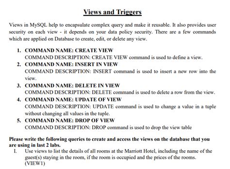 Solved Views And Triggers Views In Mysql Help To Encapsulate