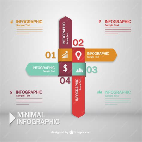 최소 인포 그래픽 옵션 레이블 무료 벡터