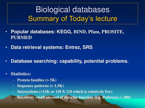 ppt biological databases function and pathways databases kegg