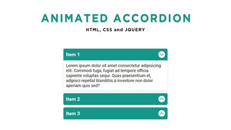 create a simple accordion effect using jquery youtube