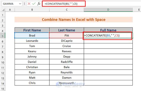 How To Combine Names In Excel With Space 6 Approaches ExcelDemy