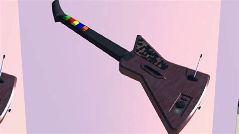 Custom Guitar Hero Controller Rendered 3d Warehouse