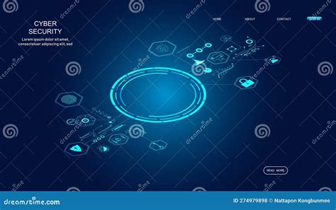 Abstract Technology Cyber Security Privacy Information Network Concept