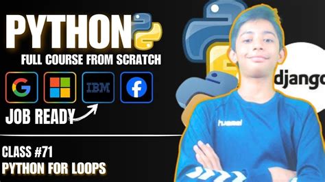 Python For Loops | Python Tutorial - Class #71 | Hindi - YouTube