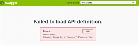 How To Solve Internal Server Error Swaggerv1swaggerjson Programmerah