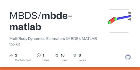 Github Mbdsmbde Matlab Multibody Dynamics Estimators Mbde Matlab Toolkit