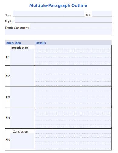 Free 10 Paragraph Outline Samples In Pdf