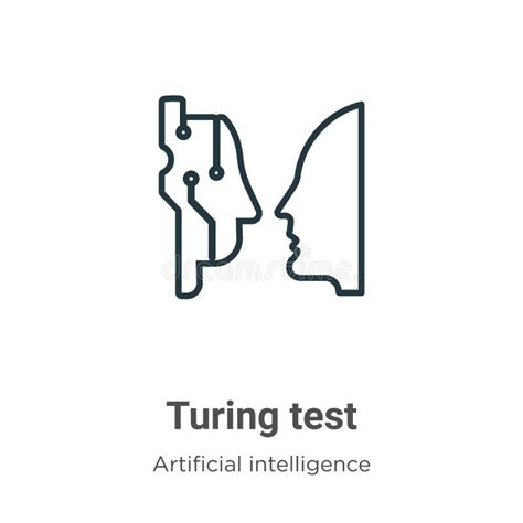 Black Turing Test Isolated Vector Icon Simple Element Illustration From Artificial Intelligence