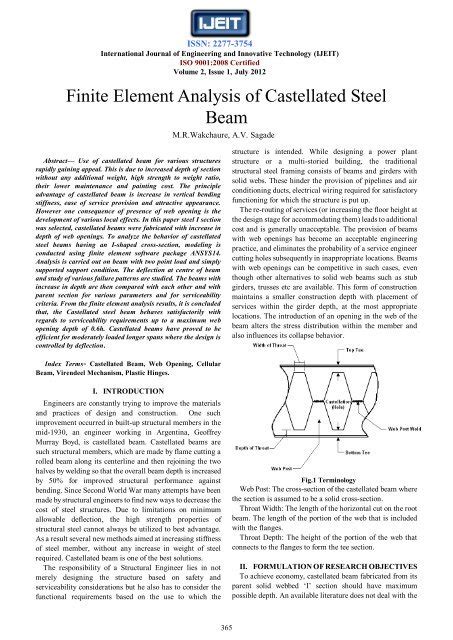 Finite Element Analysis Of Castellated Steel Beam Ijeit