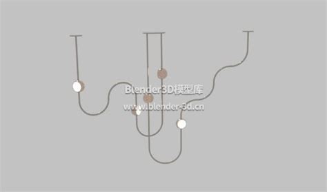 Blender 典雅艺术吊灯3d模型素材资源免费下载 Blender3d模型库