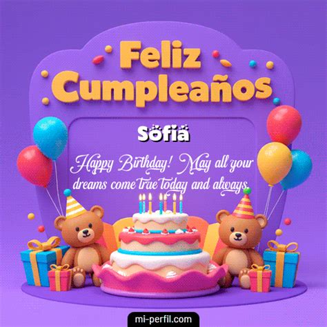 🎂 Feliz Cumpleaños Iii Sofia Tarjetas  Online