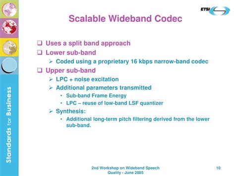 Ppt Scalable Wideband Codec Powerpoint Presentation Free Download