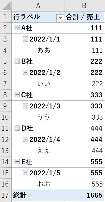 ピボットテーブル 関連のエクセルマクロvba