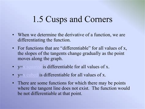 A Derivative At Cusp