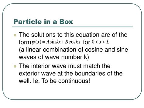 PPT Particle In A Box PowerPoint Presentation Free Download ID 3943589